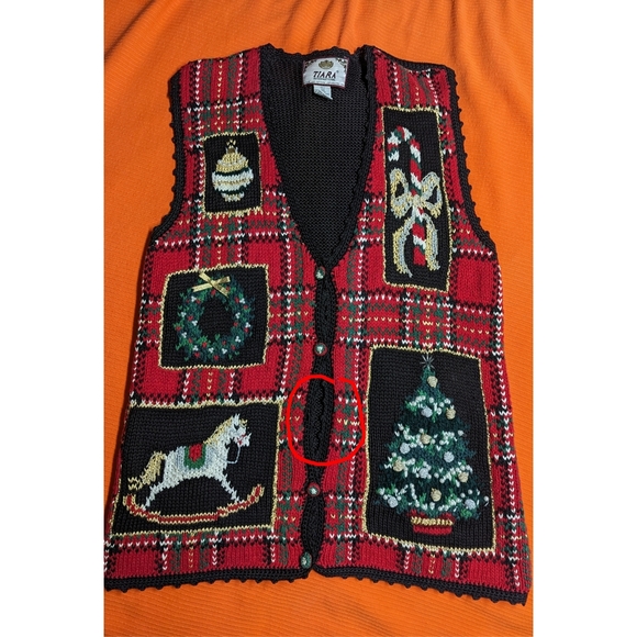 Tiara | Jackets & Coats | Tiara International Sweater Vest Christmas ...